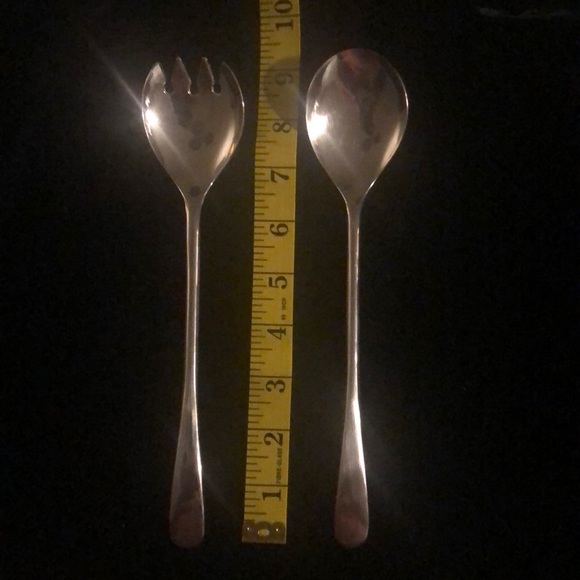 Italy Silver Plate | Kitchen | Vintage Salad Servers Fork And Spoon ...